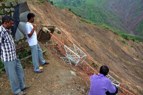 Indian People Watch Damaged Telecommunication Tower Editorial Stock ...
