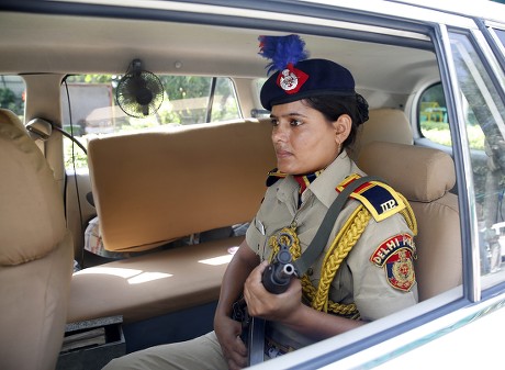 Indian Policewomen Leave Police Headquarters After Editorial Stock ...
