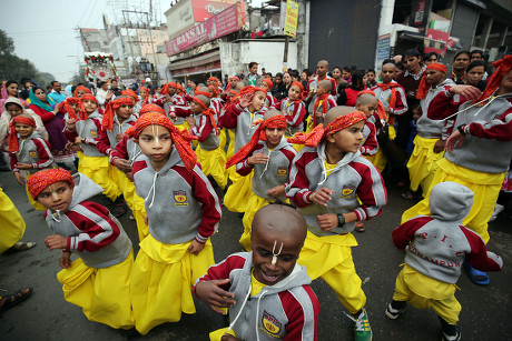 Indian Children Dance Religious Hymns During Editorial Stock Photo ...
