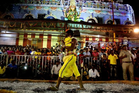 Indian Hindu Devotee His Baby Walks Editorial Stock Photo - Stock Image ...