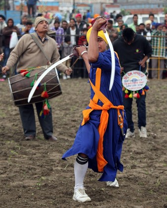 Sikh Man Displays His Skills Sword Editorial Stock Photo - Stock Image ...