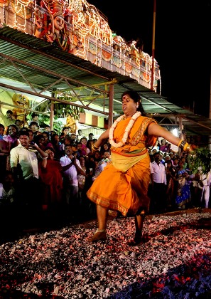 Indian Hindu Devotee Reacts She Walks Editorial Stock Photo - Stock ...