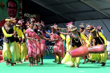 Indian Tribal Artists Perform During Cultural Editorial Stock Photo ...