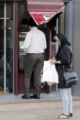 Iranians Use Automated Teller Machine Atm Editorial Stock Photo - Stock ...