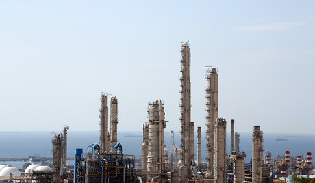 General View Assalouyeh Petrochemical Refinery Around Editorial Stock ...