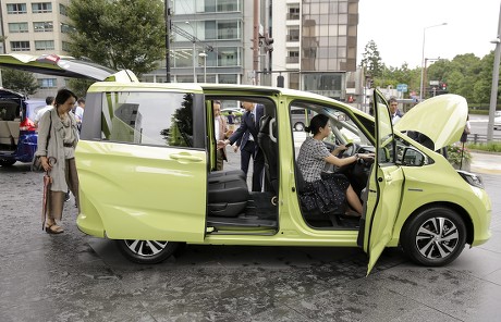 Visitors Check Honda Motors New Compact Editorial Stock Photo - Stock ...