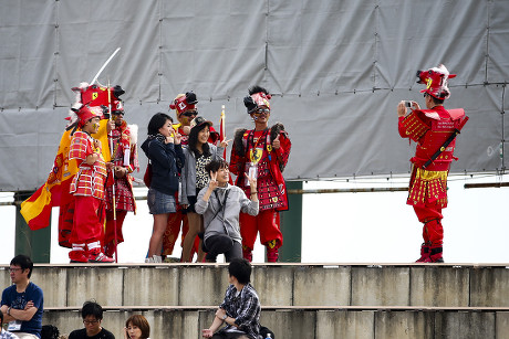 Spectators Pose Scuderia Ferrari Team Fans Editorial Stock Photo ...