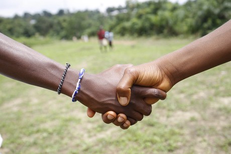 Liberians Shake Hands Nyehn Town Todee Editorial Stock Photo - Stock ...
