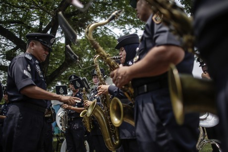Royal Malaysian Police Bands Member Practice Editorial Stock Photo ...