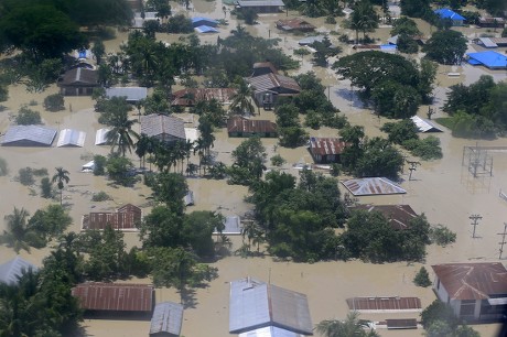 Aerial Photograph Showing Flooded Buildings Kale Editorial Stock Photo ...
