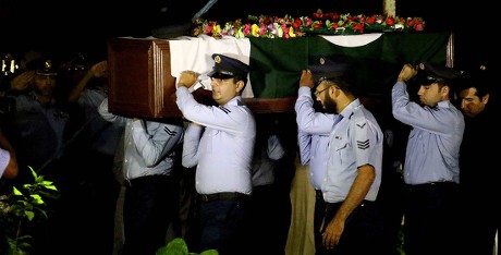Pakistan Air Force Officials Carry Coffin Editorial Stock Photo - Stock ...