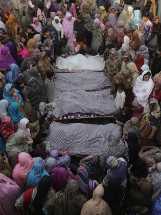 People Relatives Stand Beside Bodies Victims Editorial Stock Photo ...