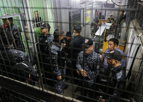 Filipino Jail Guards Stand Guard Inside Editorial Stock Photo - Stock ...