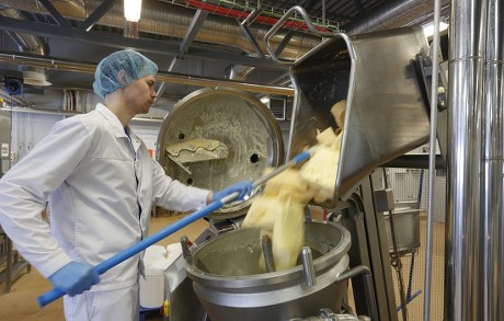 Worker Mixes Ingredients During Opening New Editorial Stock Photo ...