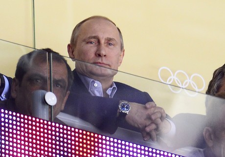 Russian President Vladimir Putin Watches Stands Editorial Stock Photo ...