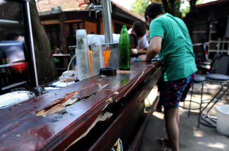 Damage Bar Counter Believed Caused By Editorial Stock Photo - Stock ...