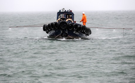 Recovery Vessel Simulates Spraying Oil Dispersant Editorial Stock Photo ...