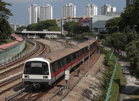 Passenger Train Operated By Smrt Leaves Editorial Stock Photo - Stock ...