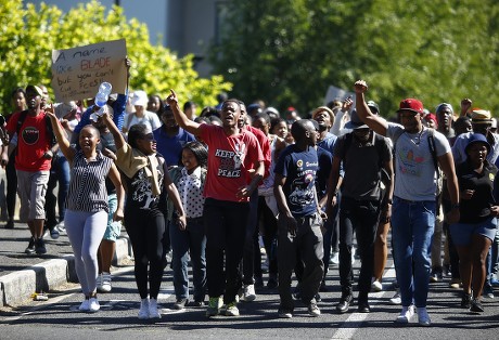 South African Students Protest On University Editorial Stock Photo ...