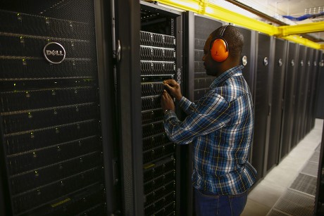 Engineer Langton Nkiwane Inspects Fastest Computer Editorial Stock ...
