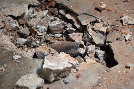 Live Unexploded Shell Without Detonator Seen Editorial Stock Photo ...