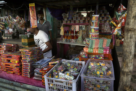 Locally Made Firecrackers Fireworks Displayed Temporary Editorial Stock ...