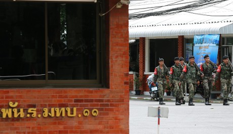 Thai Soldiers Patrol Inside Military Base Editorial Stock Photo - Stock ...