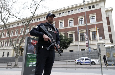 Turkish Police Guards Front German Consulate Editorial Stock Photo ...