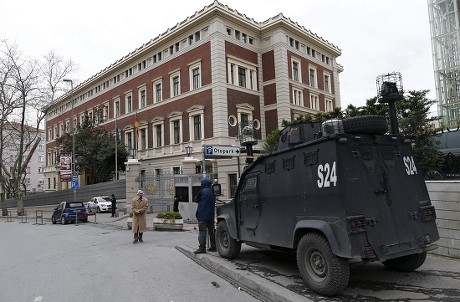 Turkish Police Guards Front German Consulate Editorial Stock Photo ...