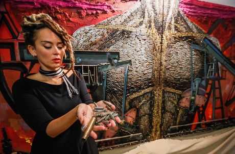 Ukrainian Artist Daria Marchenko Shows Bullets Editorial Stock Photo ...
