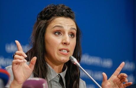 Ukrainian Singer Jamala Reacts During Her Editorial Stock Photo - Stock ...