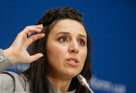 Ukrainian Singer Jamala Reacts During Her Editorial Stock Photo - Stock ...