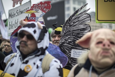 Costumed People Take Part Protest Farmers Editorial Stock Photo - Stock ...