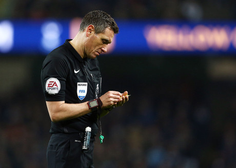 Referee Mr Andre Marriner During Premier Editorial Stock Photo - Stock ...
