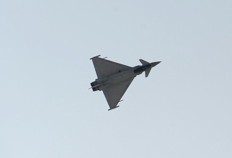 Typhoon Fighter Jet Performs Aerial Maneuvers Editorial Stock Photo ...