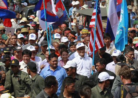 Sam Rainsy C President Opposition Cambodia Editorial Stock Photo ...