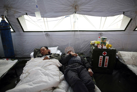 Patients Injured Earthquake Receive Treatment Hospital Editorial Stock ...