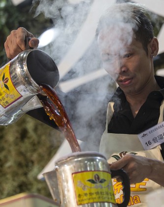 Contestants Pour Tea During International Kamcha Editorial Stock Photo ...