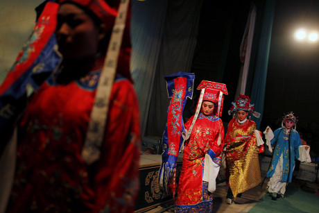 Chinese Qinqiang Opera Performers Coming Zhouzhi Editorial Stock Photo ...