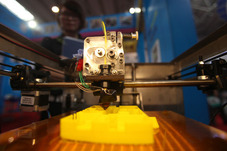 3d Printer Produces Model On Display Editorial Stock Photo - Stock ...