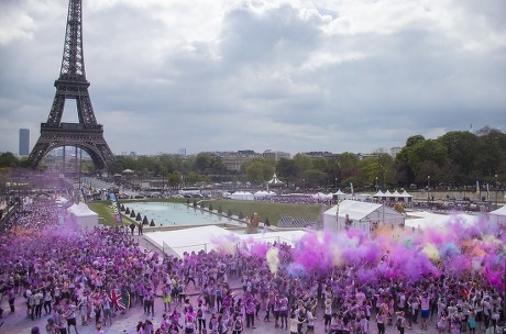 People Throw Colourful Chalk Powder After Editorial Stock Photo - Stock ...