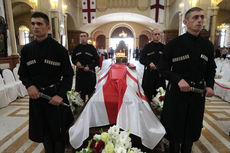 Georgian Guards Dressed National Uniforms Flank Editorial Stock Photo ...
