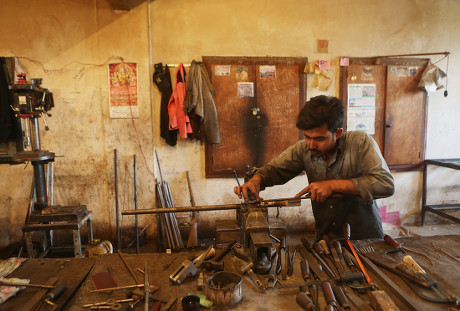 Gunsmith Works Inside Gun Factory Bandook Editorial Stock Photo - Stock ...