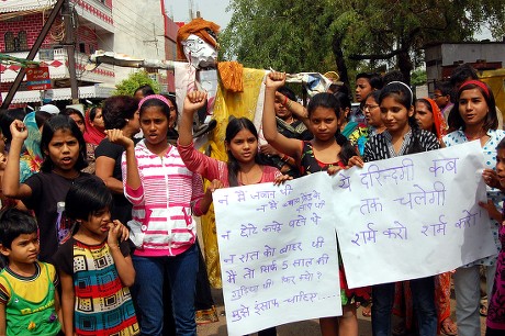 Women Activists Girls Under Banner Nari Editorial Stock Photo - Stock ...