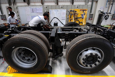 Indian Engineers Work On Buses Scania Editorial Stock Photo - Stock ...