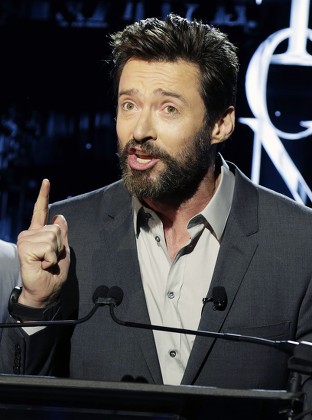 Australian Actor Hugh Jackman Makes Surprise - Foto de stock de ...