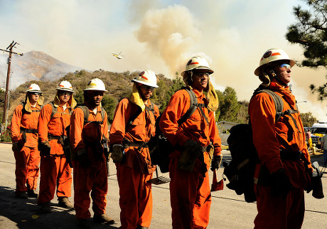 Firefighters Line Combat Colby Fire Burns Editorial Stock Photo - Stock ...