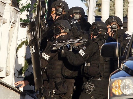 Police Swat Team Officers Provide Cover Editorial Stock Photo - Stock ...