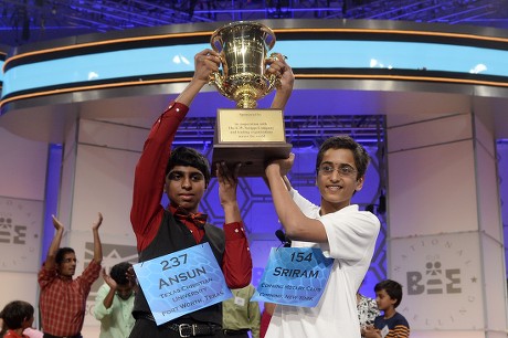 Cochampions Scripps National Spelling Bee Ansun Editorial Stock Photo ...