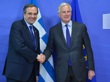 Prime Minister Greece Antonis Samaras Welcomed Editorial Stock Photo ...